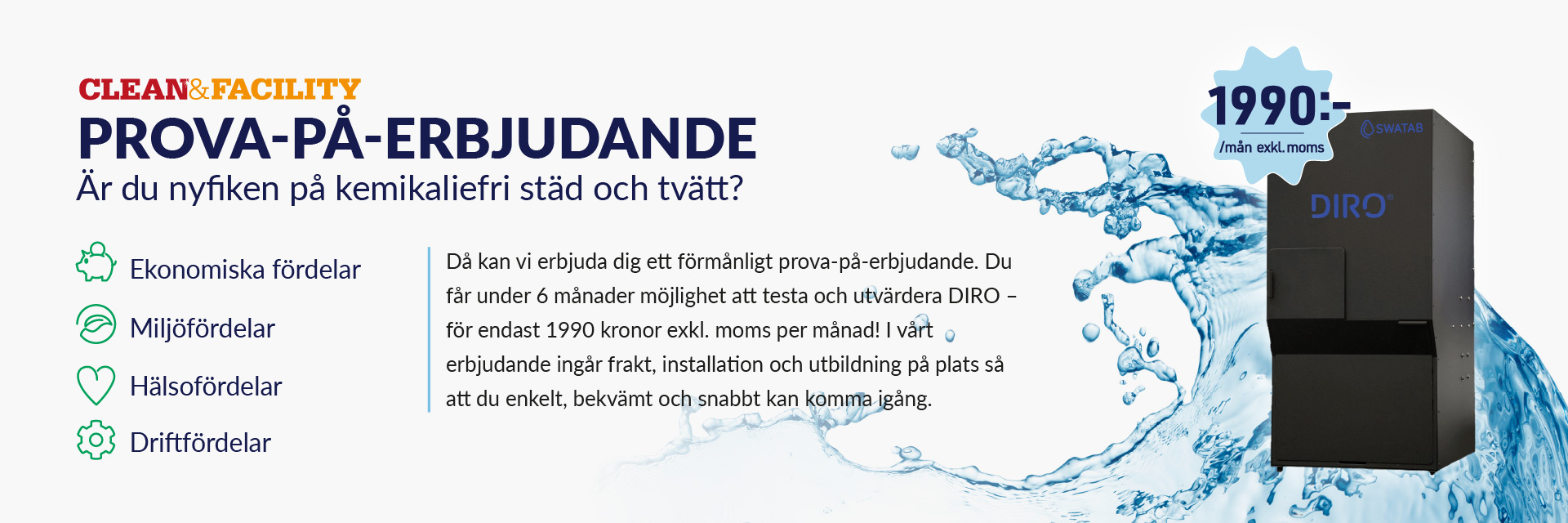 Swatab - Städa och tvätta helt utan kemikalier med DIRO